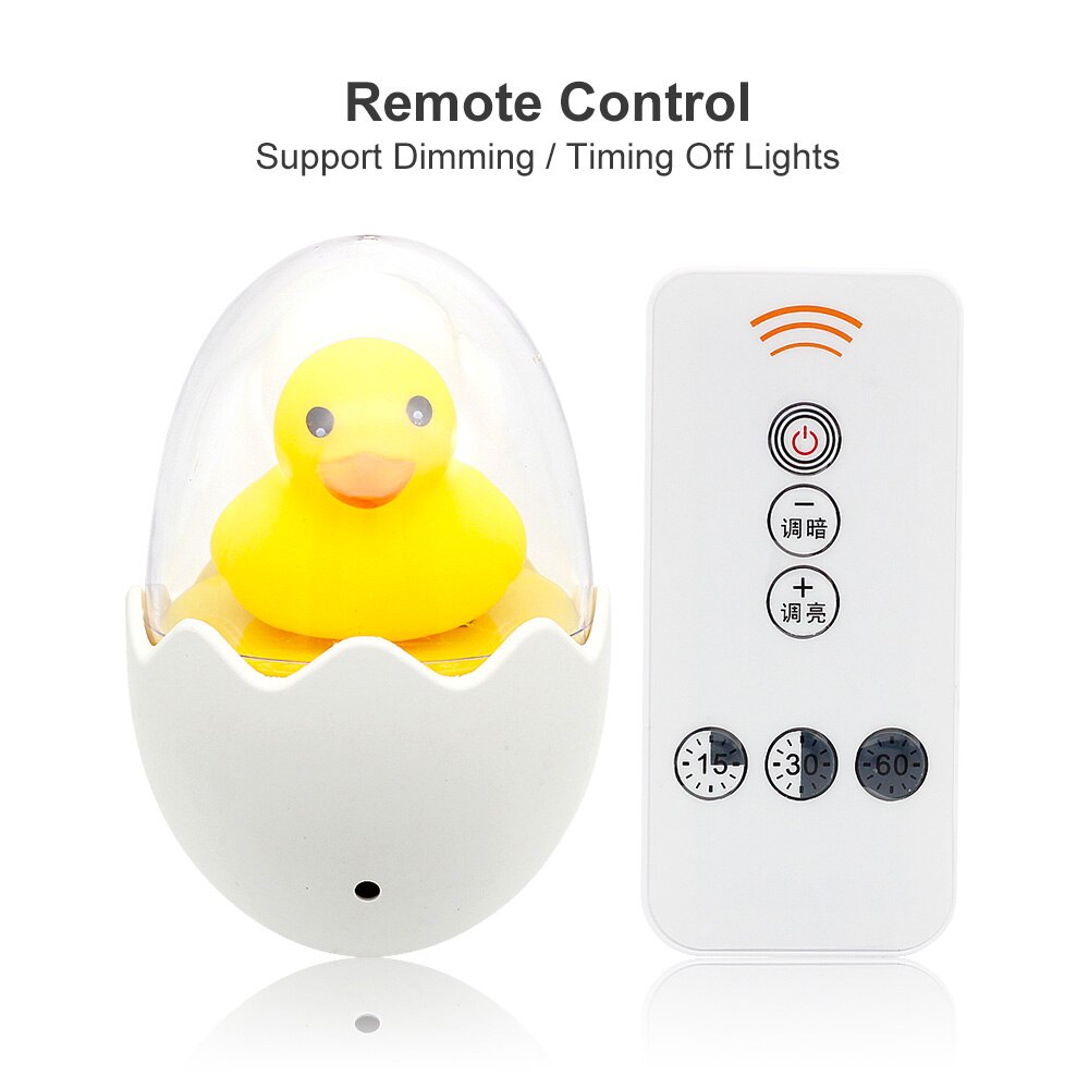 1pcs Yellow Duck LED Night Light Sensor Control Di... – Grandado