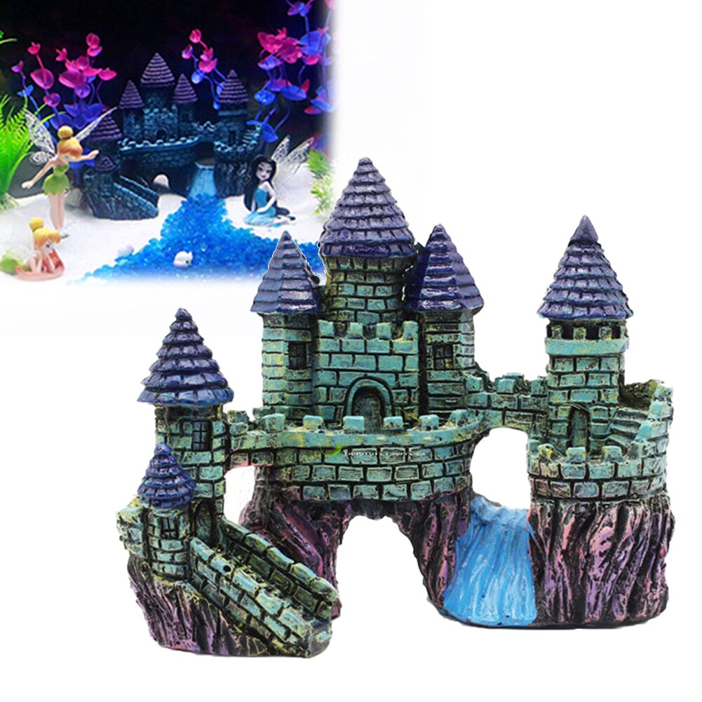 Artificial Stone-island Resin Aquarium Castle Deco... – Grandado