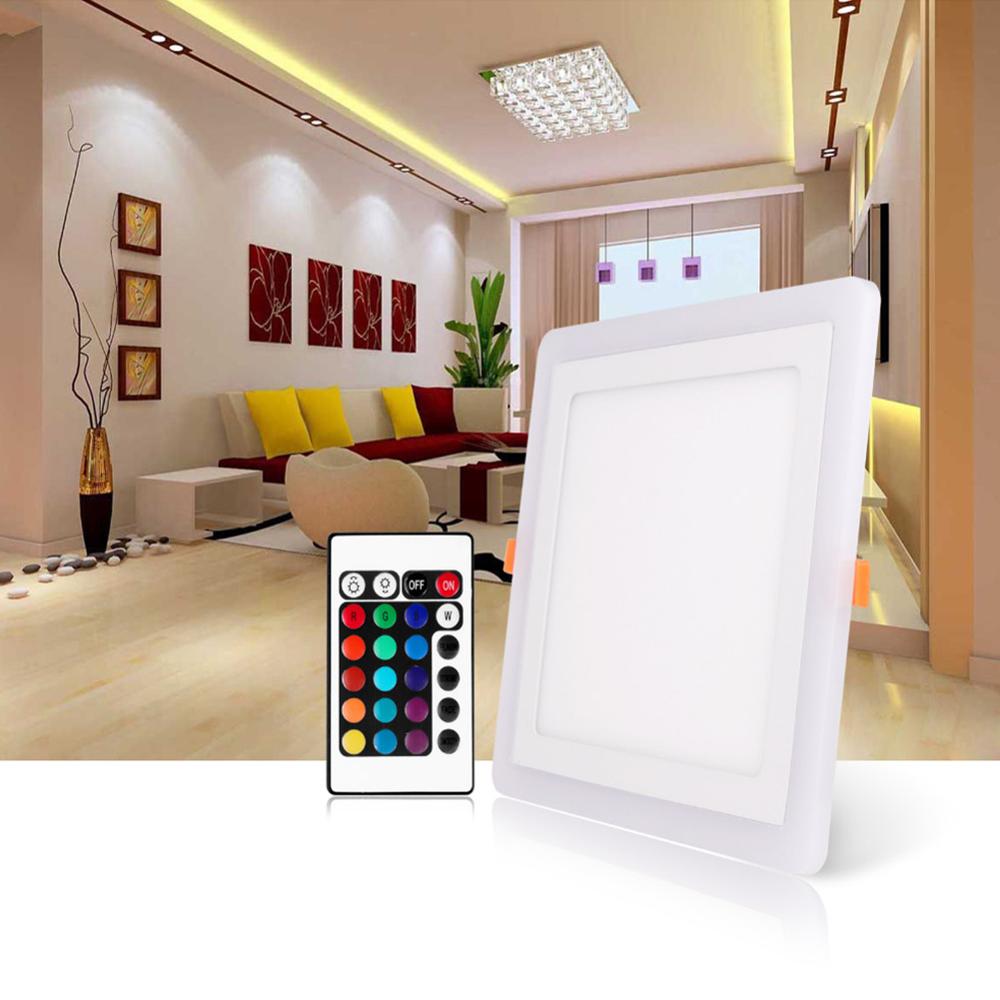 Färgglatt rgb akryl kvadratiskt tak ledd infälld p... – Grandado