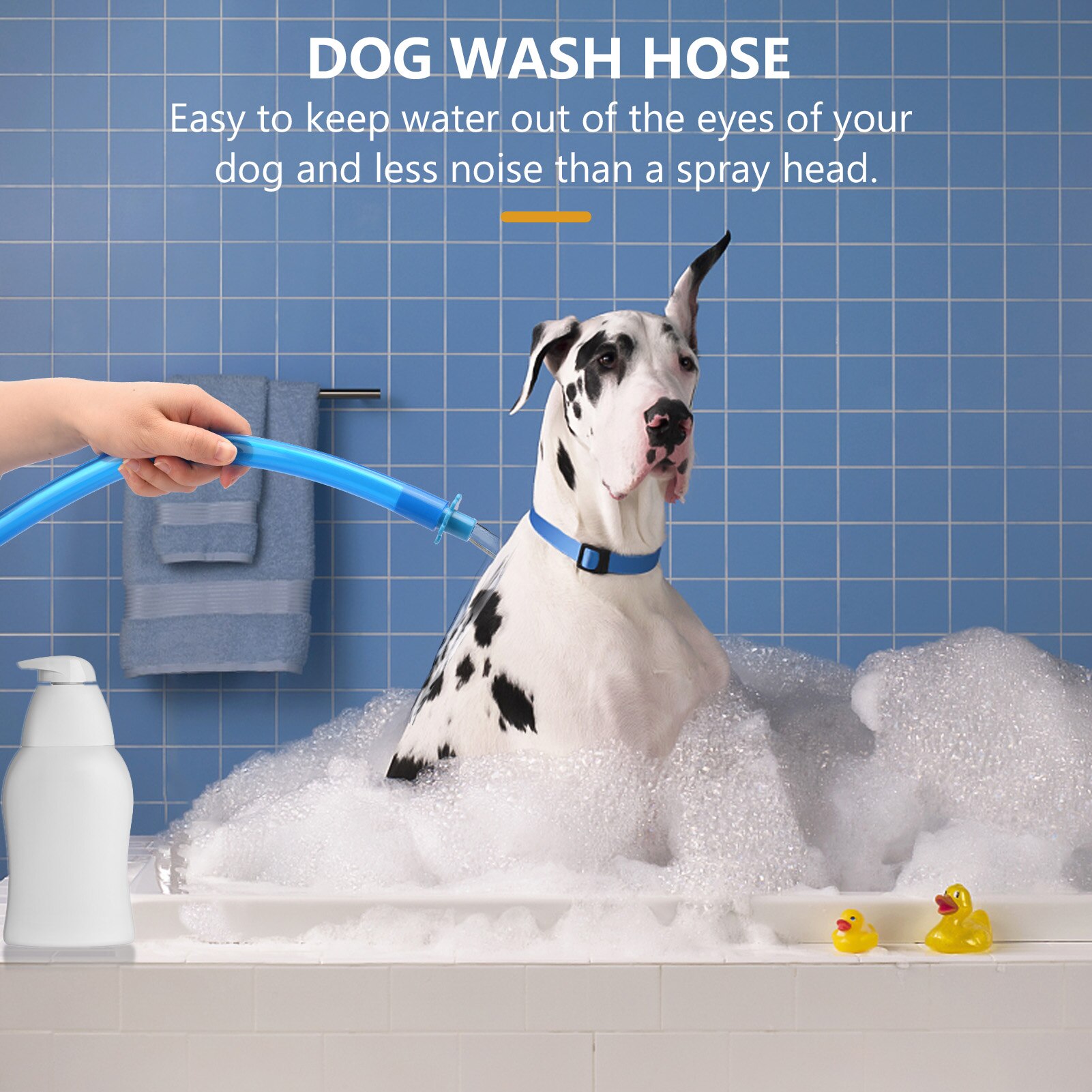 Handheld Pet Shower Hose Slip-on Dog Wash Hose Att... – Grandado