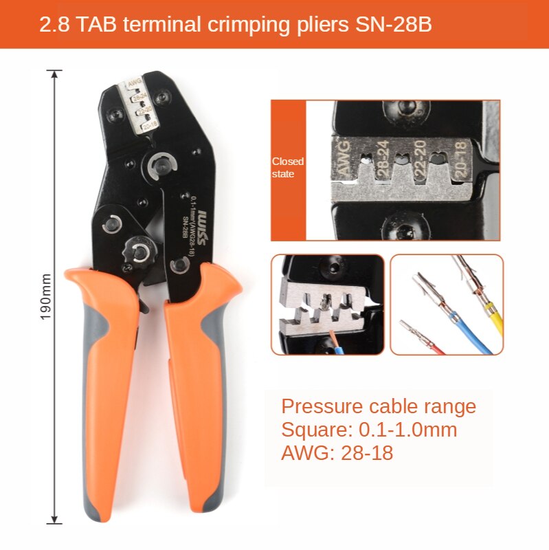 IWISS SN Series Ratchet Crimping tool Dupont XH2.5... – Vicedeal