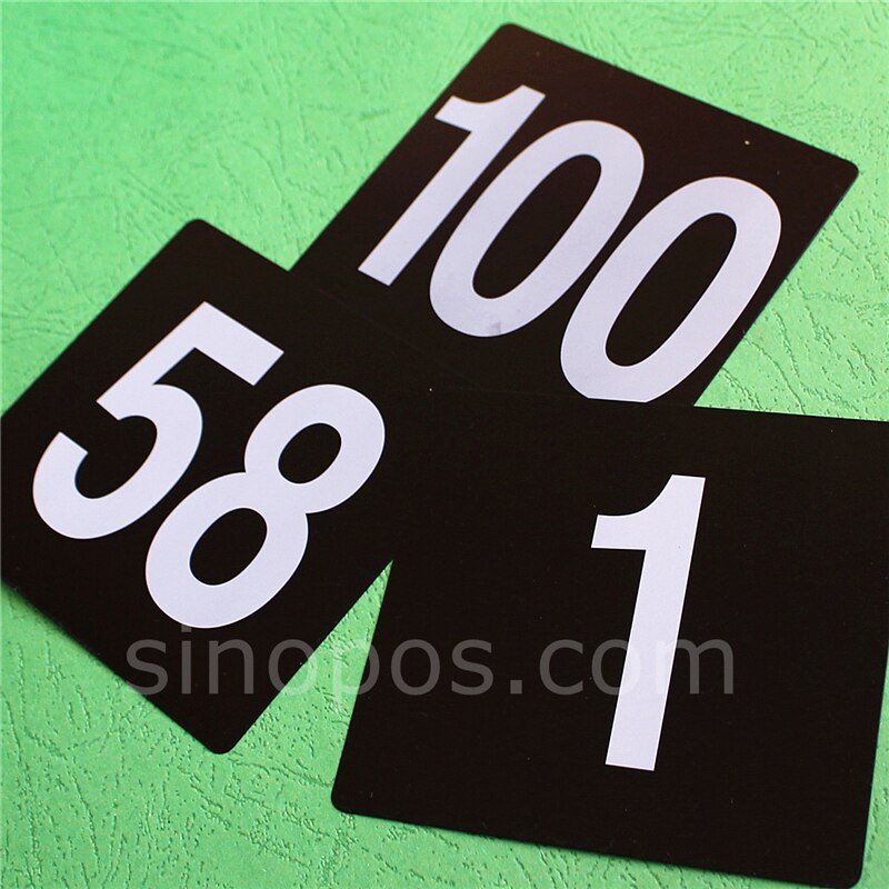 Plastic Number Cards 4", vinyl table numbers card ... – Grandado