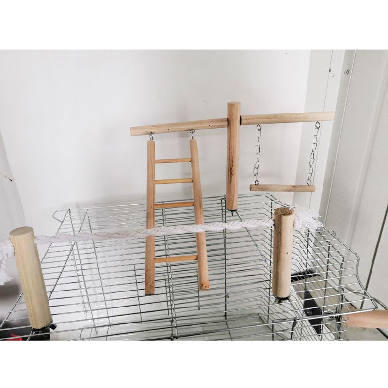 Papegøye klatrestige huske leke naturlig tre fugl ... – Vicedeal