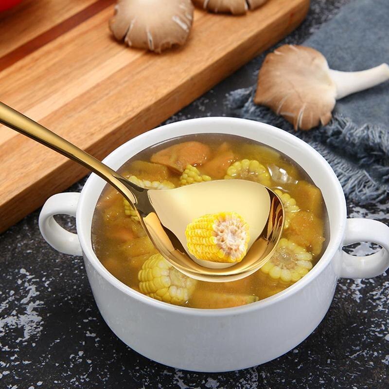 1 Pcs Stainless Steel Spoon Family Soup Spoon Stai... – Vicedeal