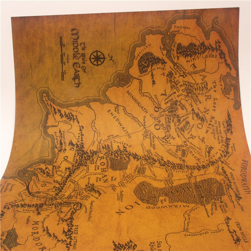 PipiFren Wall Sticker Mural Vintage Middle Earth M... – Vicedeal