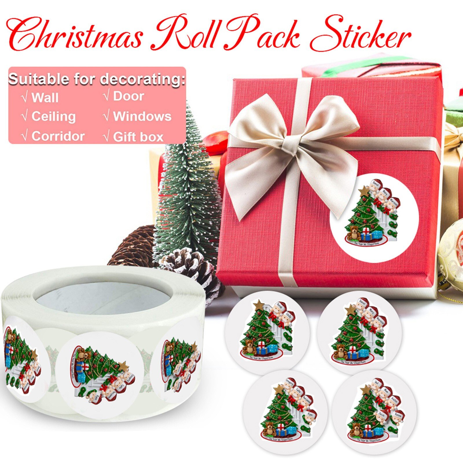 Copy T Pack Sticker Christmas Decorating 1 Roll 50... – Vicedeal