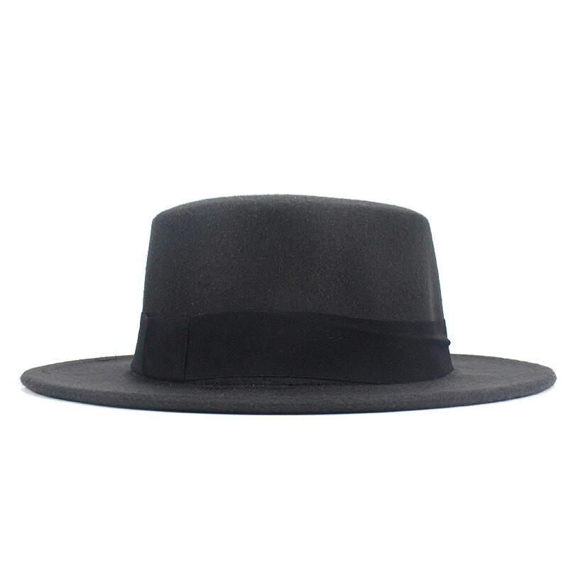 Girl Flat Top Hats Solid Black Red Casual Vintage ... – Grandado