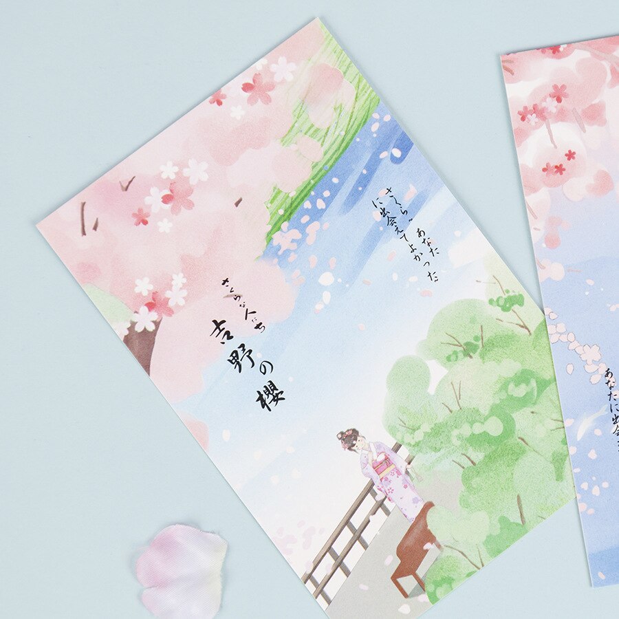 30 Sheets/Set Japanese Cherry Blossom Postcard Gre... – Vicedeal