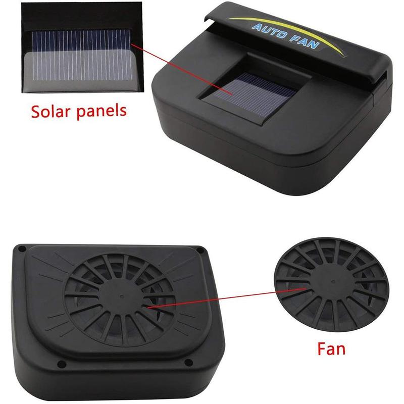 Kleine Solar Powered Car Auto Koeler Ventilator Au... – Grandado