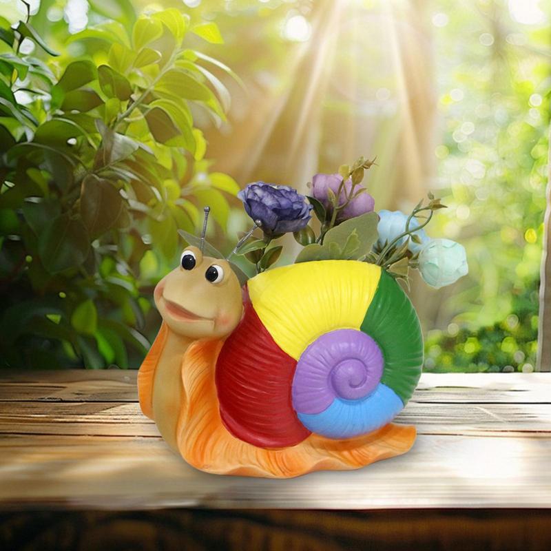 Snail Planter Pot Cute Snail Flower Container Cute... – Grandado