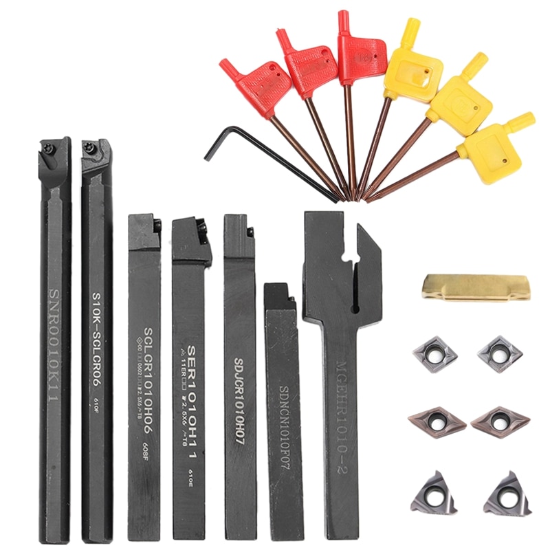 21Pcs/Set Indexable Turning Tool Set with 10Mm Sha... – Grandado