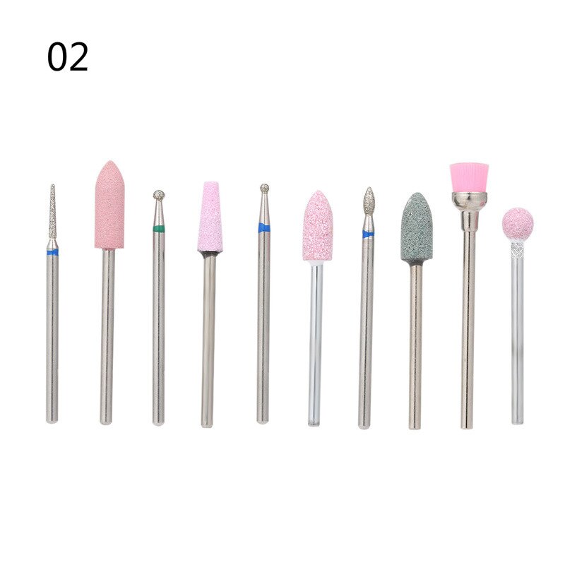 10pcs Nail Diamond Drill Bits Cuticle Cleaner Dust... – Grandado