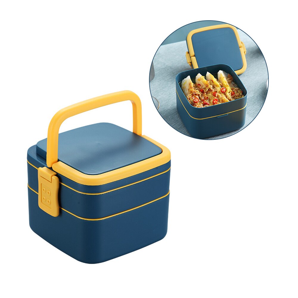 Lunch Box Bento Box Double-Layer Portable With Lid... – Grandado