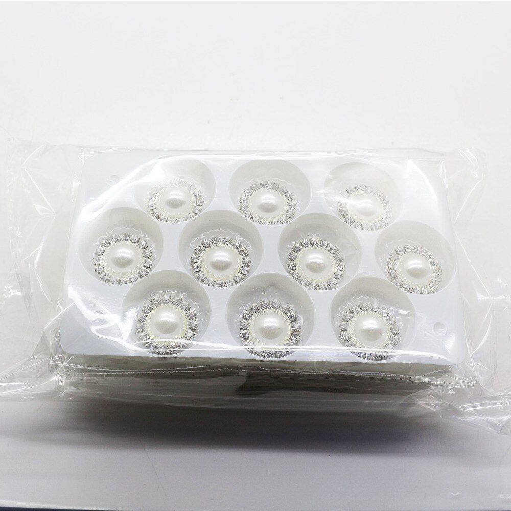 White Pearl Buttons Mix Size Sewing Round Metal Bu... – Grandado