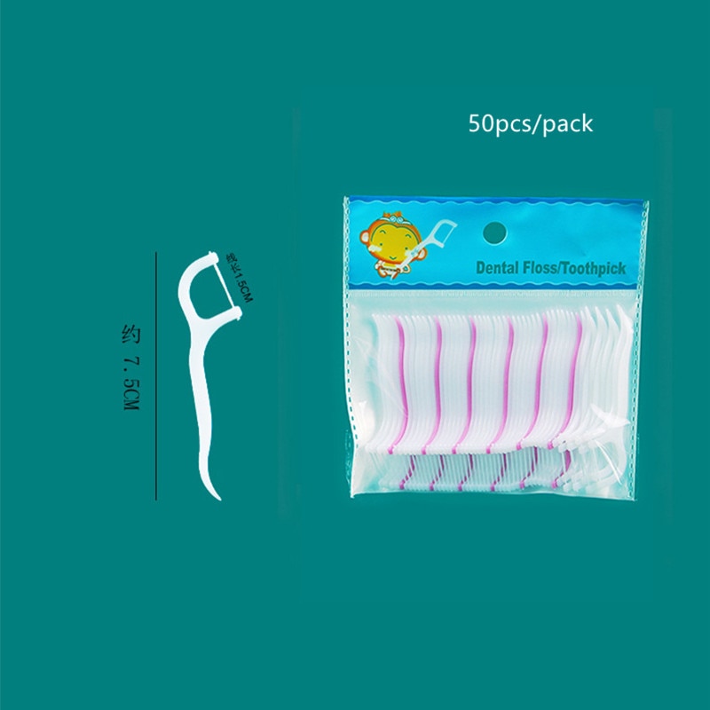 50 Pcs/Pack Disposable Dental Flosser Interdental ... – Grandado