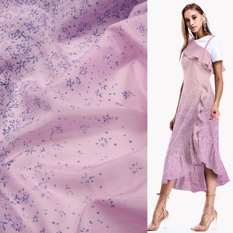 Deep blue spots print on pink bottom silk cotton b... – Vicedeal