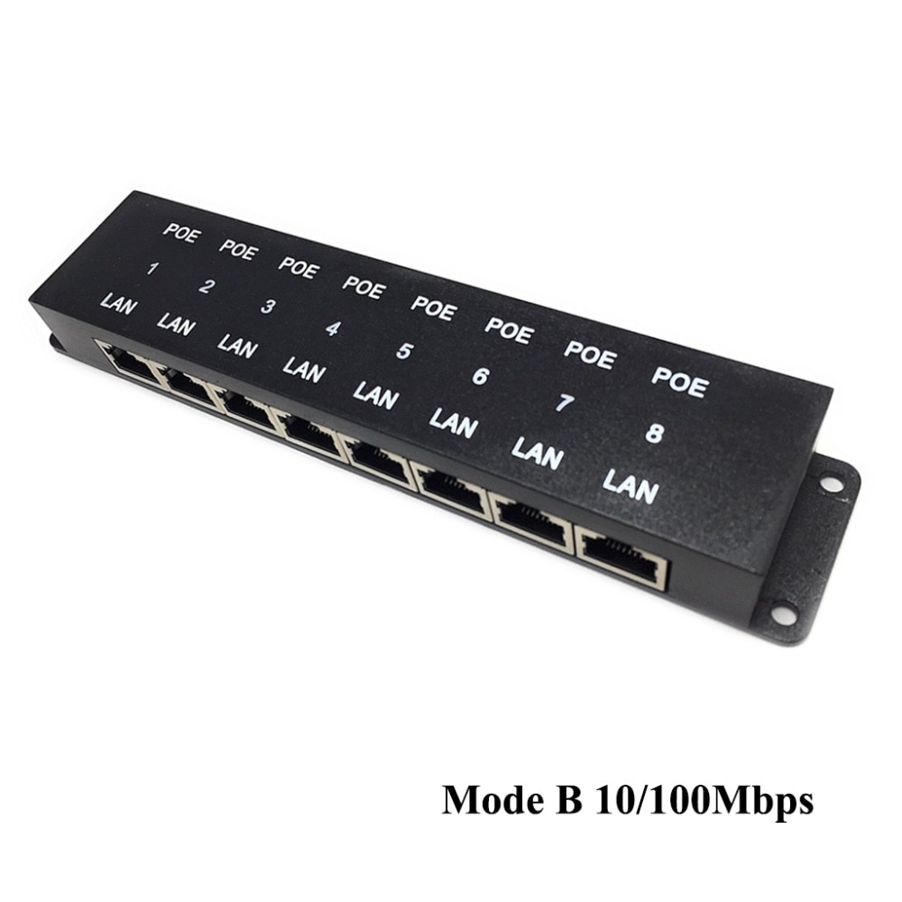 100/1000Mbps PoE Patch Panel mode AB 8 port IEEE80... – Grandado