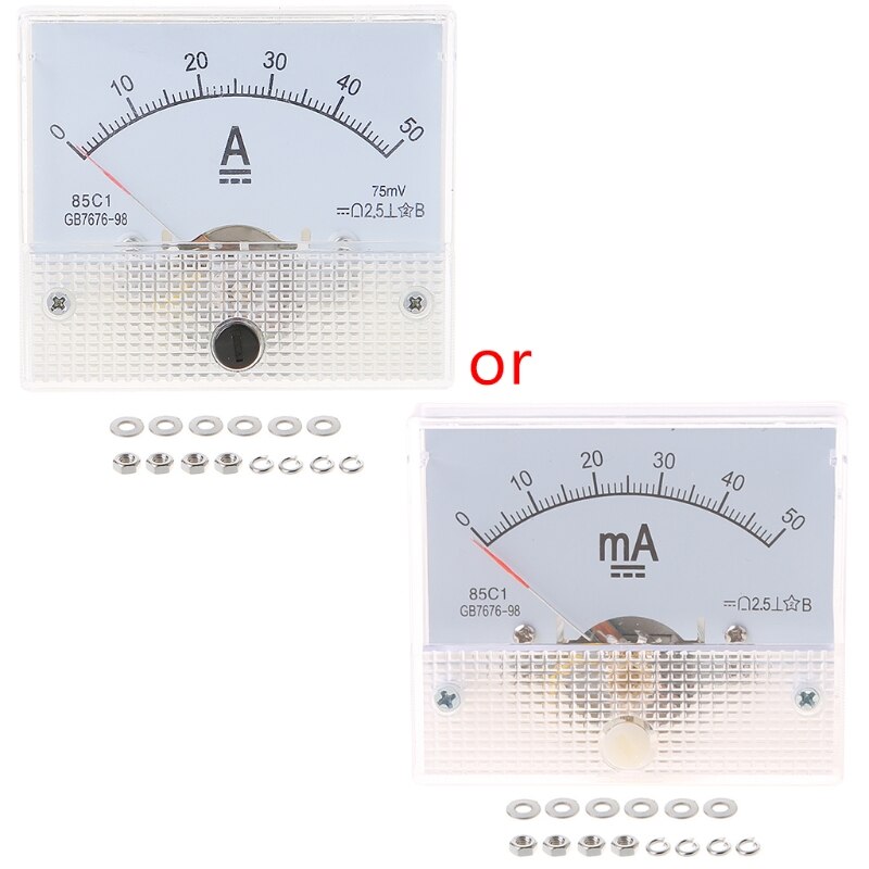 85C1 Ammeter DC Analog Current Meter Panel Mechani... – Grandado