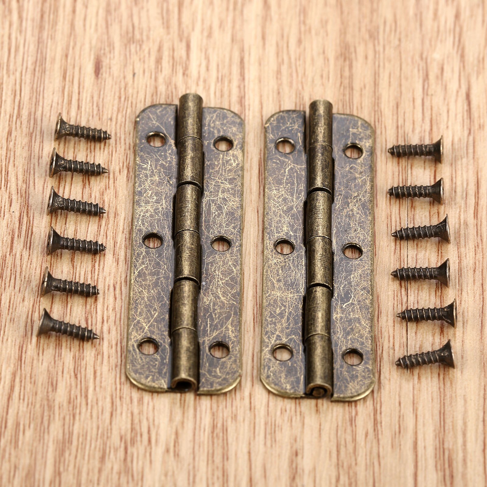 2pcs Long Hinges 6 Holes Antique Bronze Alloy 51*1... – Grandado