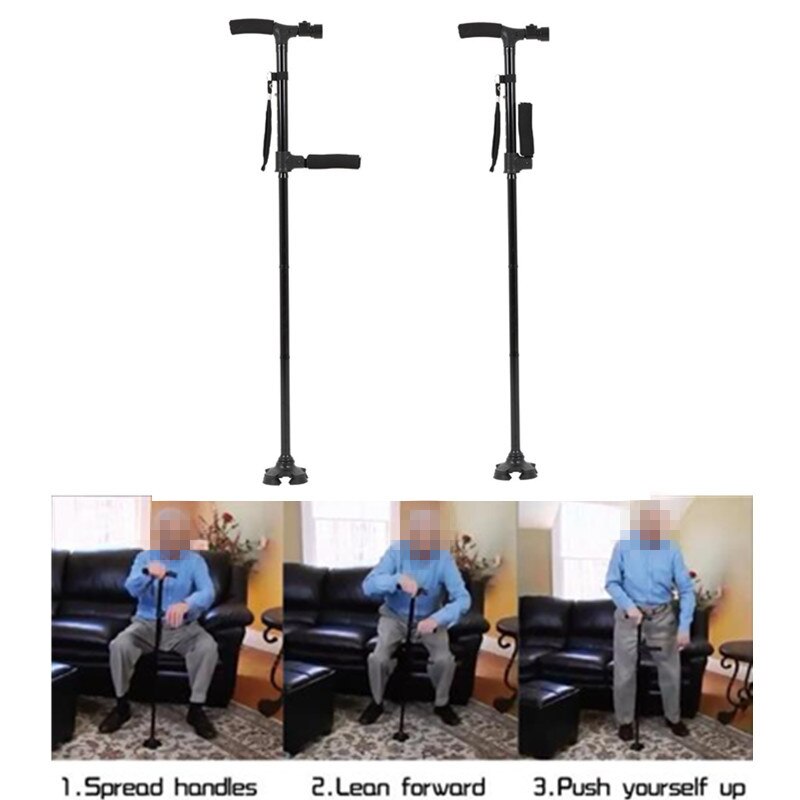 Double Handle Collapsible Telescopic Cane Folding ... – Grandado