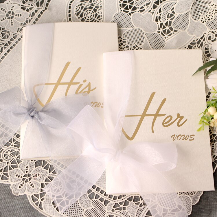 ins wind "His & Her" bronzing printing "Vows" wedd... – Vicedeal