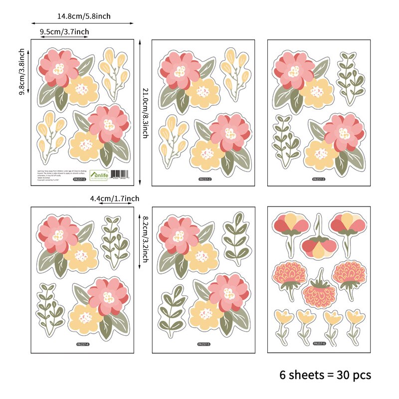 Diy Mooie Moderne Decoratie Bloemen Muurstickers L... – Grandado