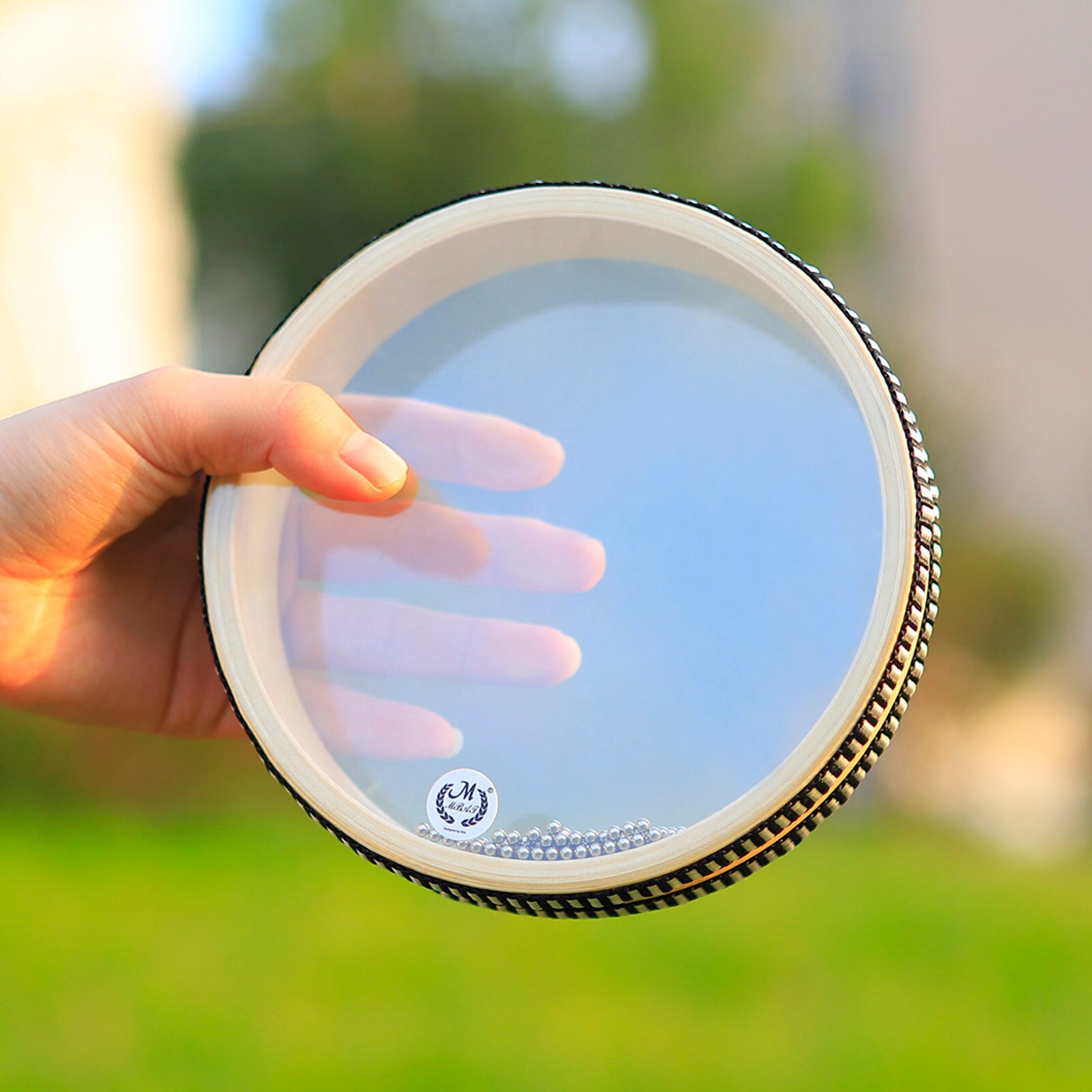 6-inch Transparent Wave Drum Natural Color Mini Oc... – Grandado