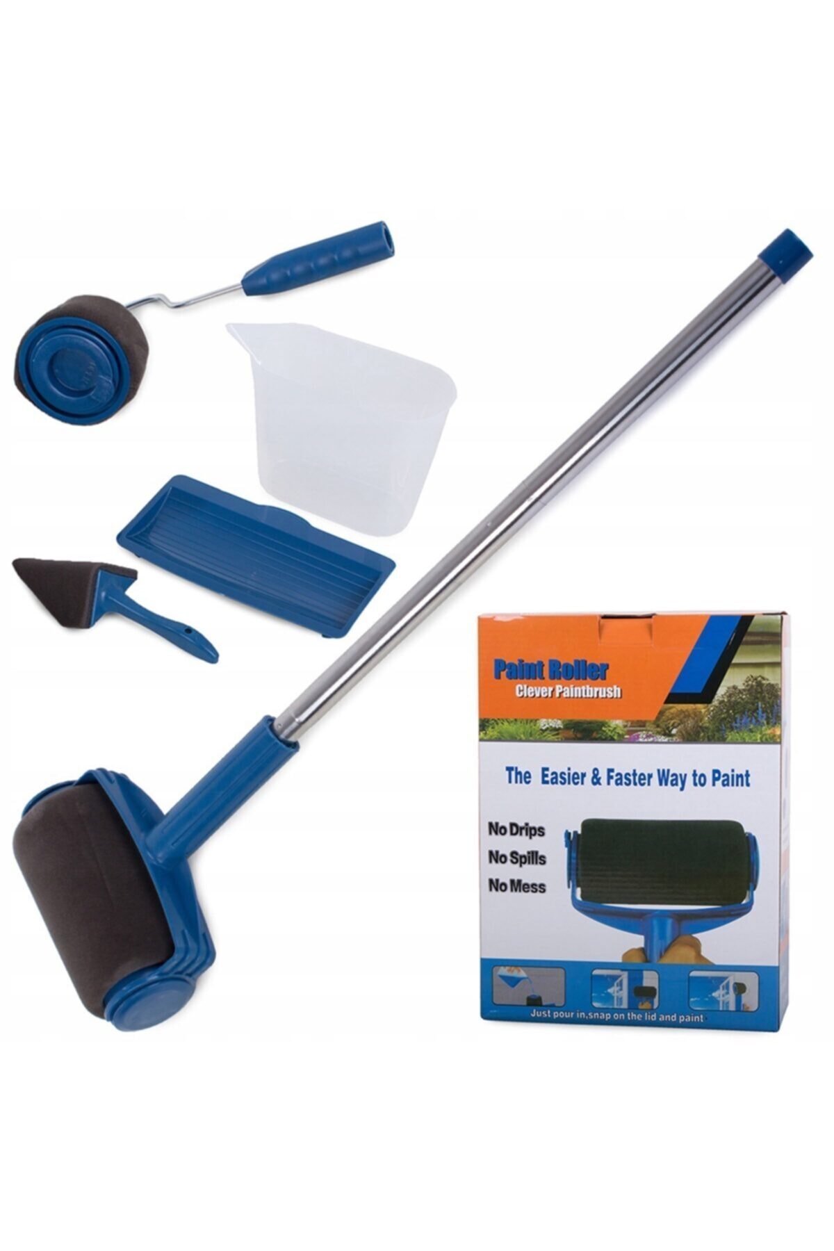 No drip Roller Paint Brush Easy Wall Ceiling Paint... – Grandado