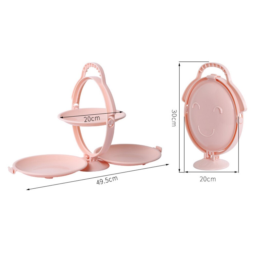 3 Plates Folding Fruit Plates Candy Food Storage B... – Vicedeal