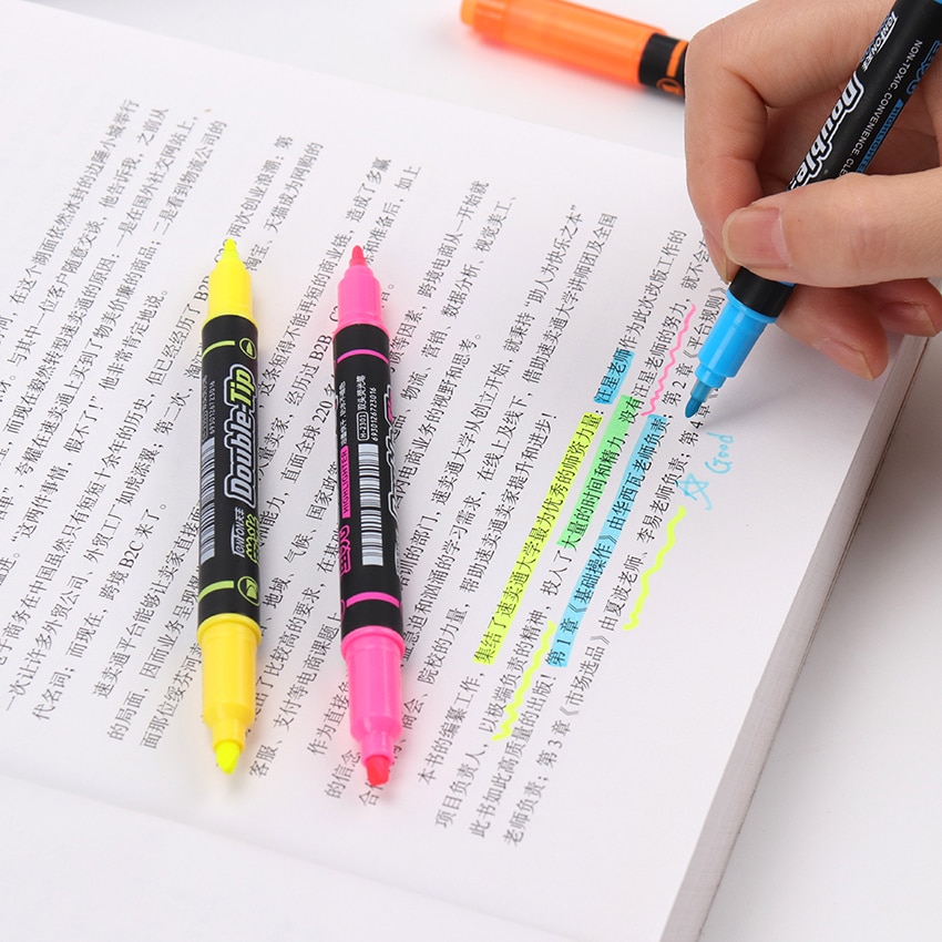 5PCS Highlighter Pen Double Headed Fluorescent Mar... – Grandado