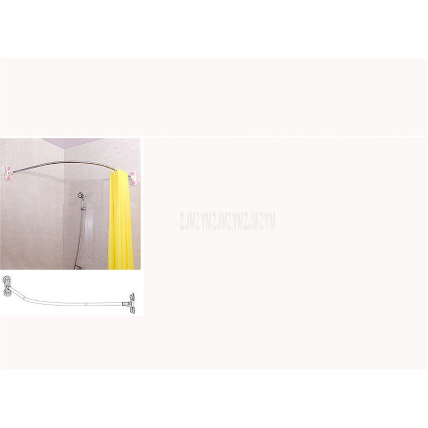 Curved Corner Shower Curtain Rod Suction Cup Arche... – Grandado