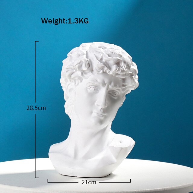 European Classical David Bust Sculpture Sketch Cha... – Vicedeal
