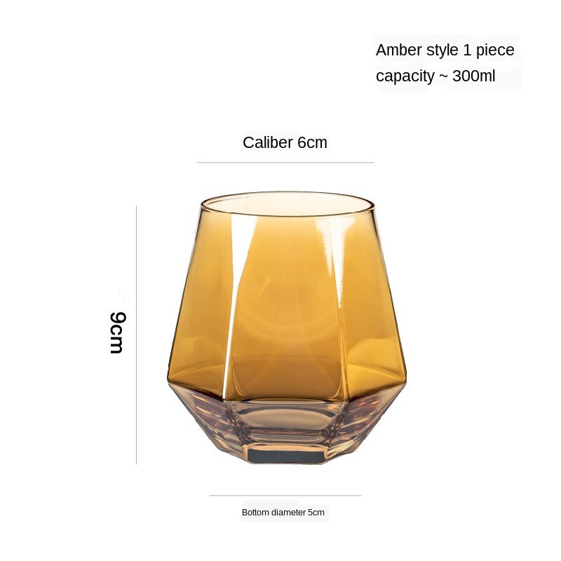 Colorful Heatproof Glass Six-sided Glass Water Cup... – Grandado