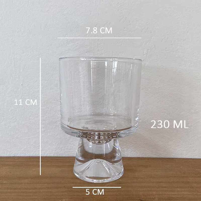 Ins Style Glass Goblet Transparent Juice Cup Curve... – Grandado