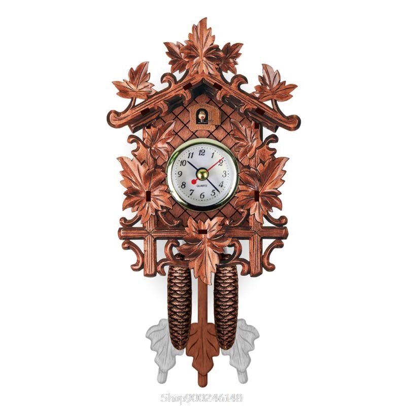 Antique Wooden Cuckoo Wall Clock Bird Time Bell Sw... – Vicedeal