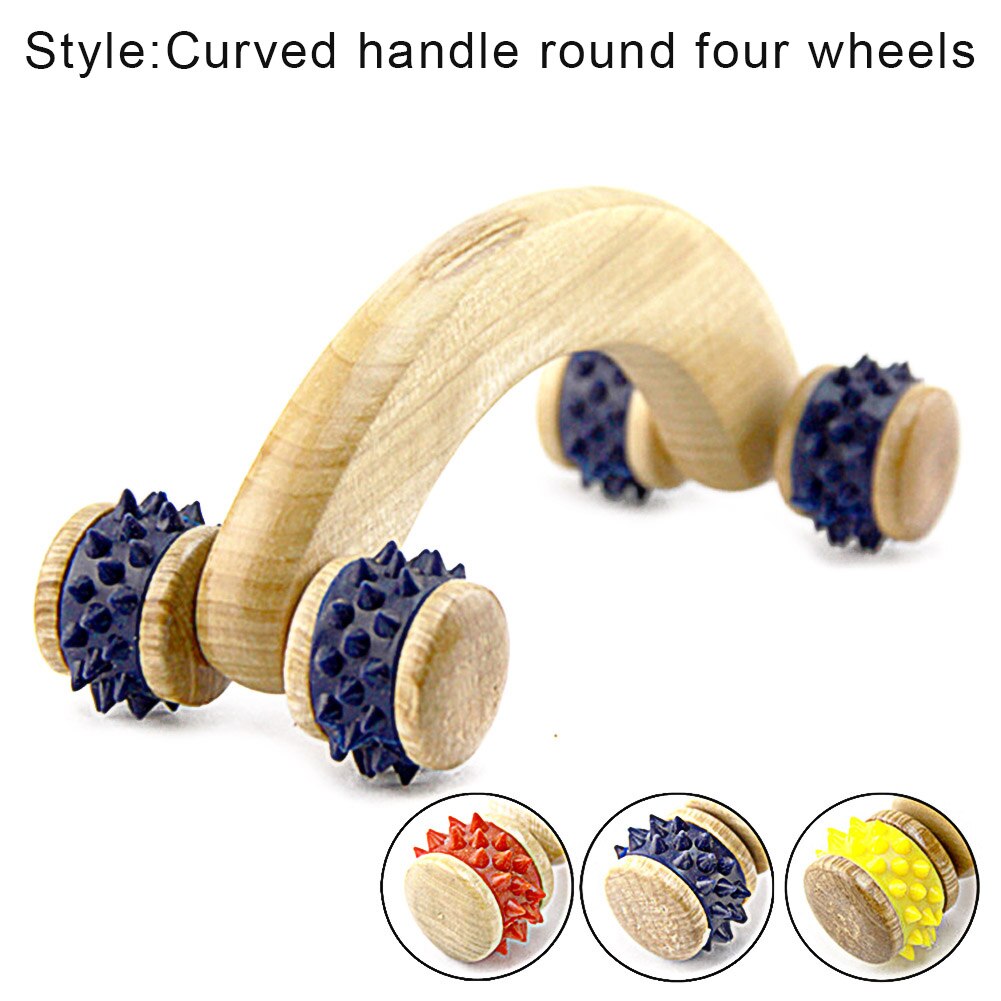 Antislip Handheld 4 Wheels Body Face Roller massag... – Grandado