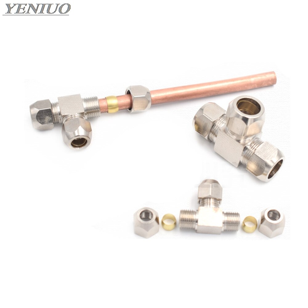 Fittingen Messing T Type 4 6 8 10 12 14 16mm OD Bu... – Vicedeal