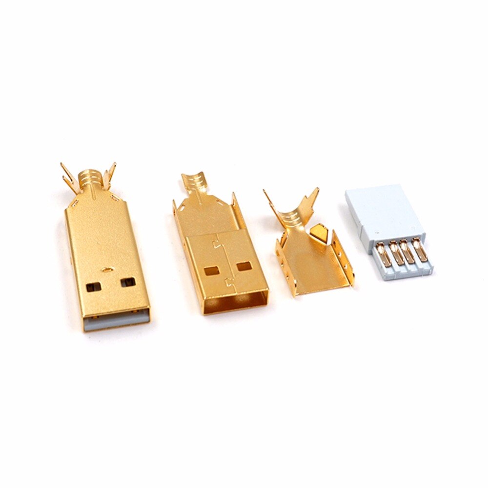 Haldane one pair Gold Plated USB 2.0 Type A to USB... – Grandado