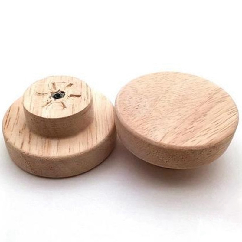 12 PCS Wooden Round Handle Natural Wooden Cabinet ... – Vicedeal