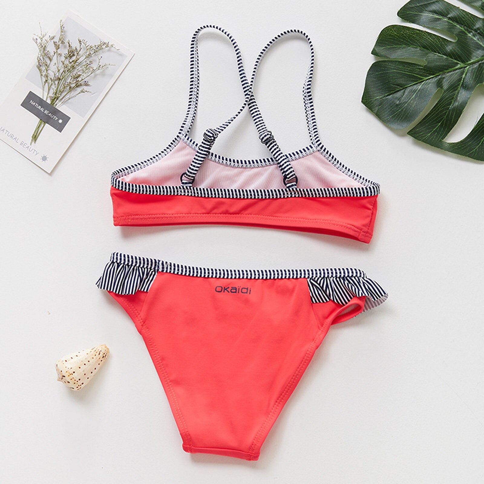 Girls Swimsuit Ruffle Style Kids Swimwear Summer T... – Vicedeal