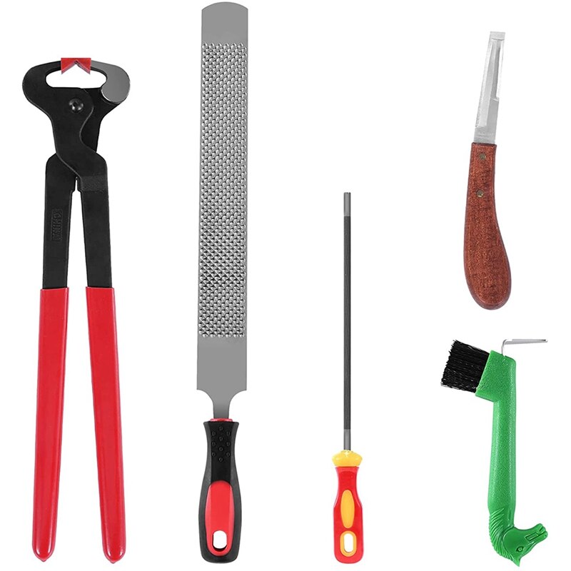 5 Pcs Farrier Tool Kits With 14Inch Hoof Nipper,Ho... – Vicedeal