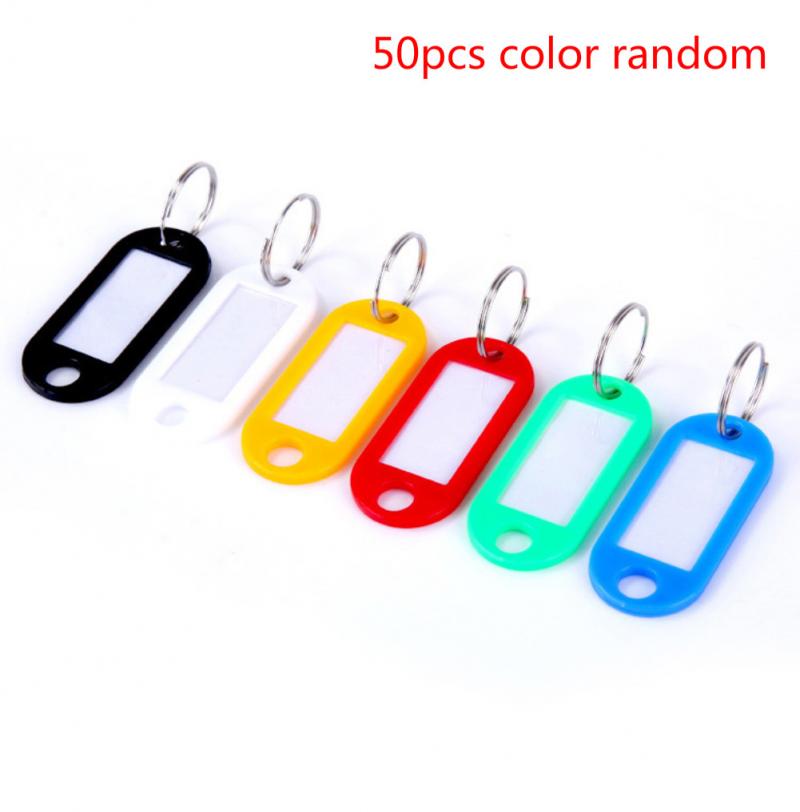 50-1pcs Plastic Key Tags Assorted Key Fobs Rings I... – Grandado