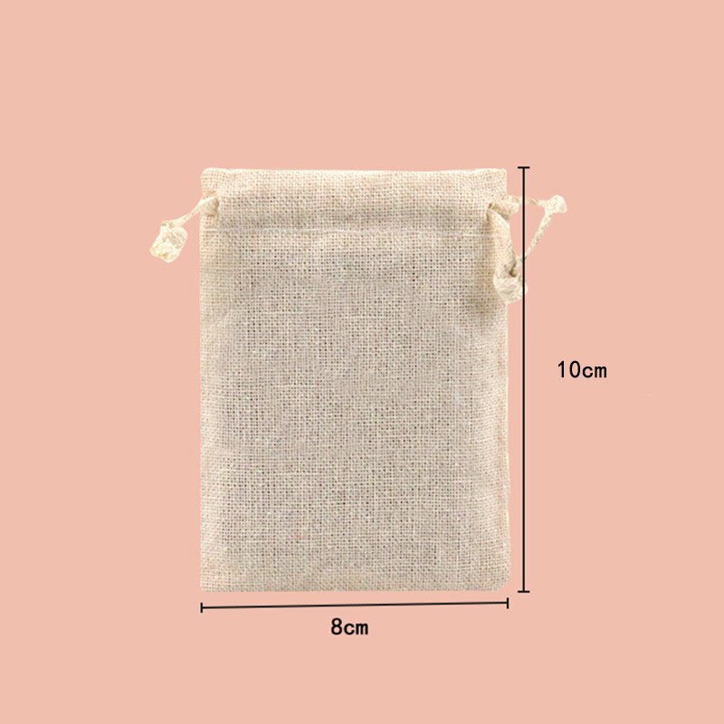 10pcs Cotton Sacks Jute Bags Natural Burlap Candy ... – Grandado