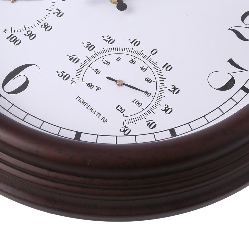 Garden Thermometer Clock Outdoor Retro Wall Statio... – Grandado