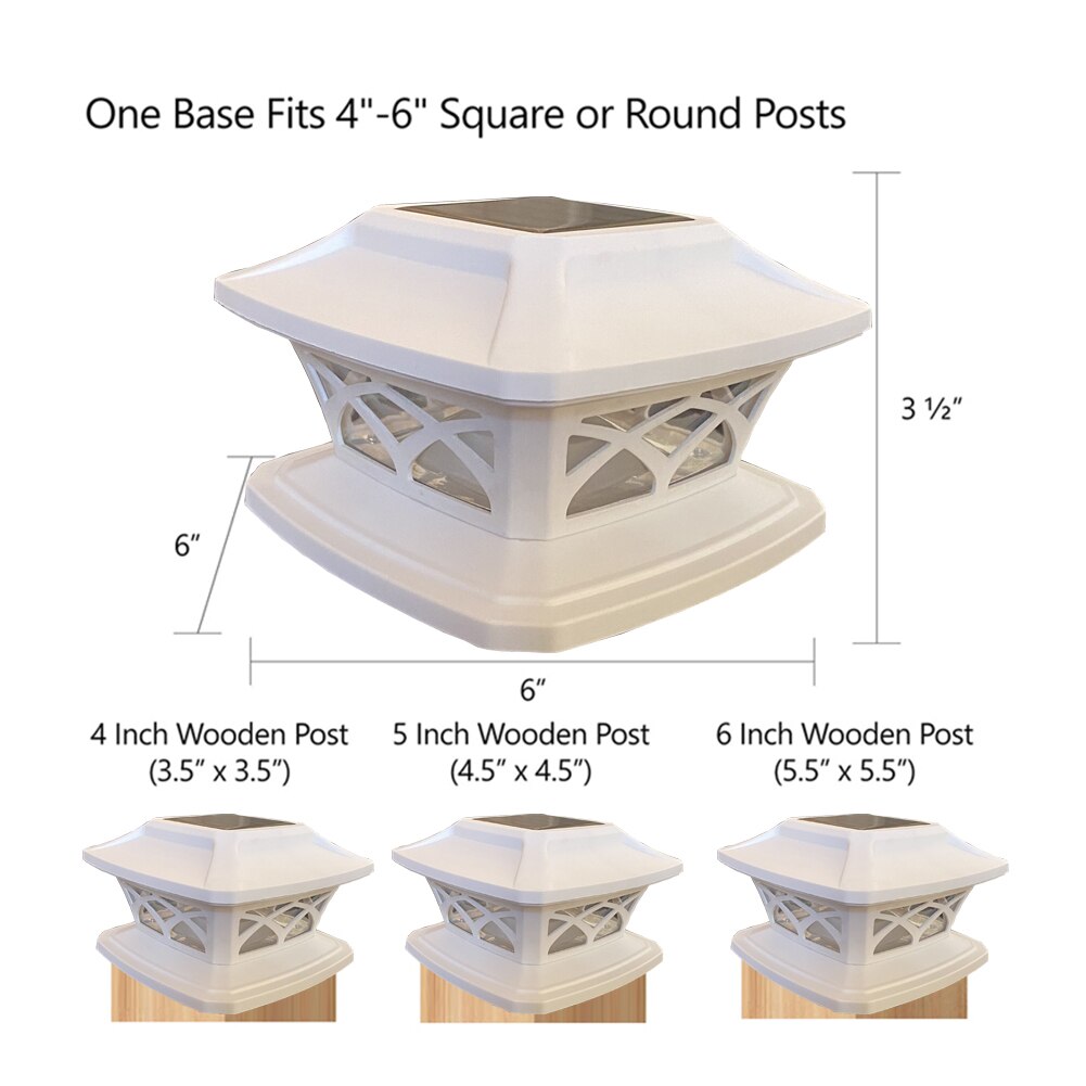 LED Solar Column Headlight Solar Powered Pillar La... – Grandado