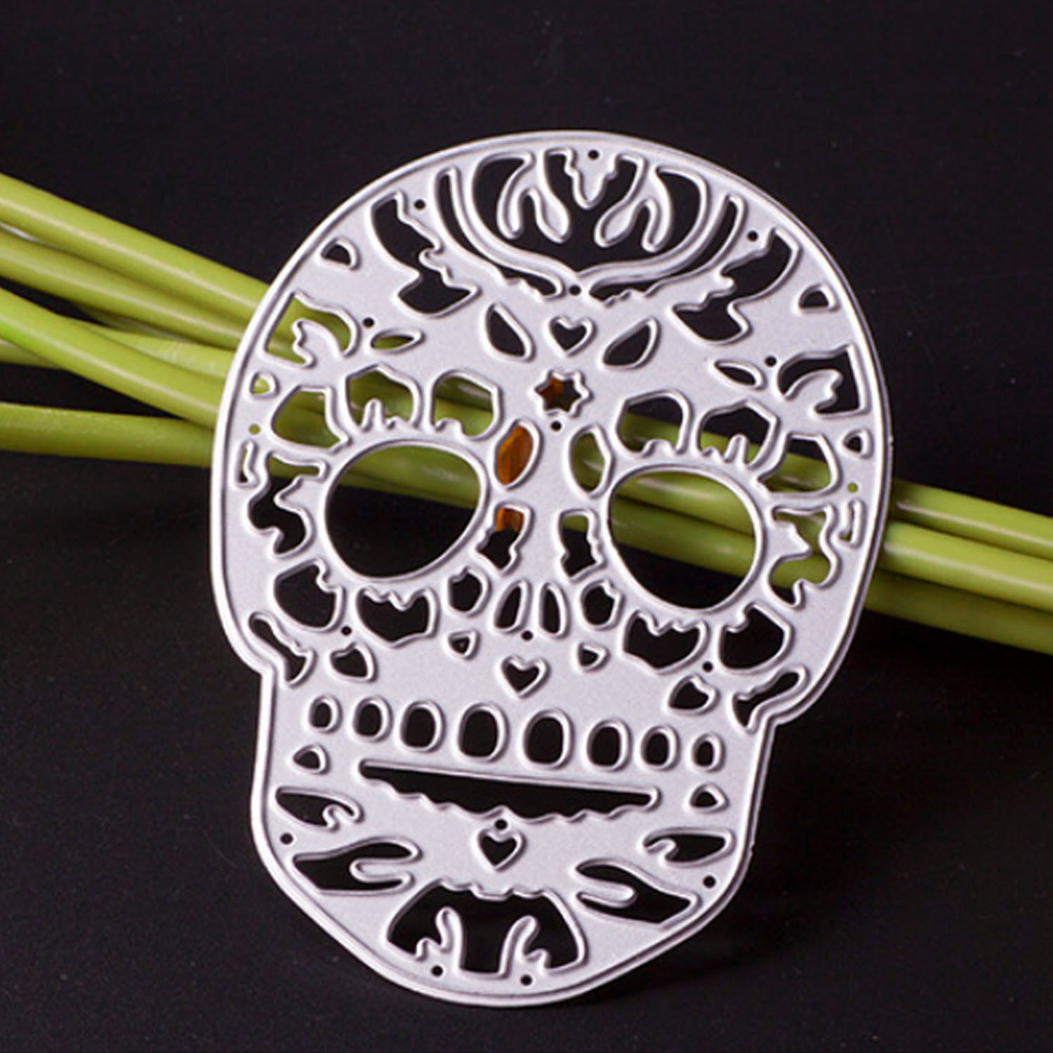 Metalen Carbon Staal Halloween Schedel Embossing S... – Grandado