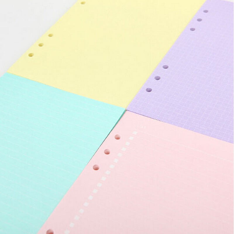 Dokibook A5 A6 Loose leaf Filler Paper Solid Color... – Grandado