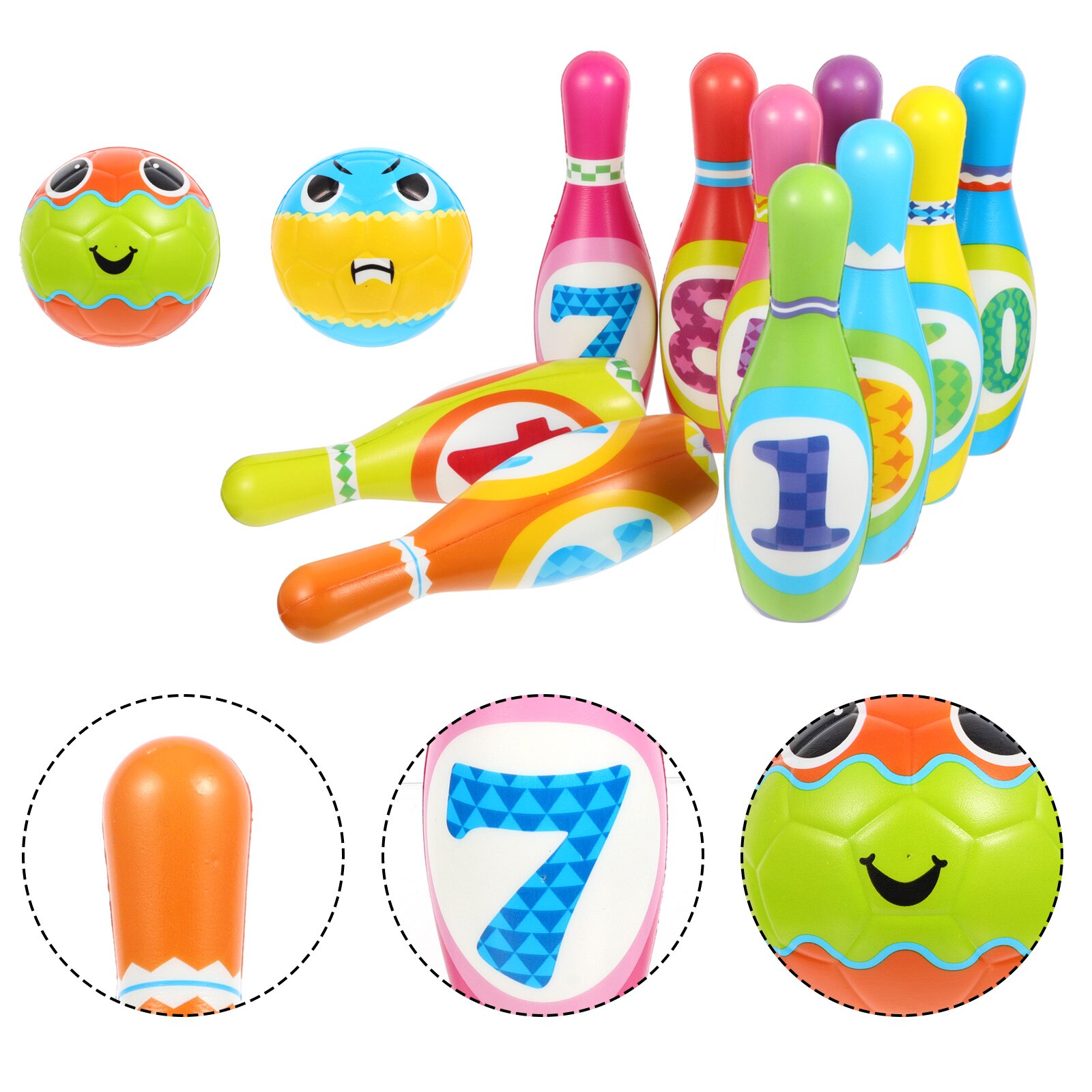 1 Set Colorful Bowling Ball Kit Indoor Outdoor Spo... – Grandado