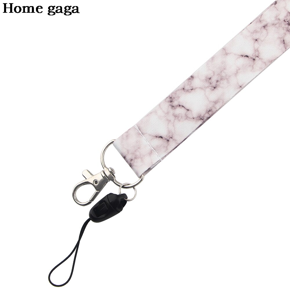 DB191 Homegaga Marmer Gedrukt Lanyard Sleutelhange... – Grandado