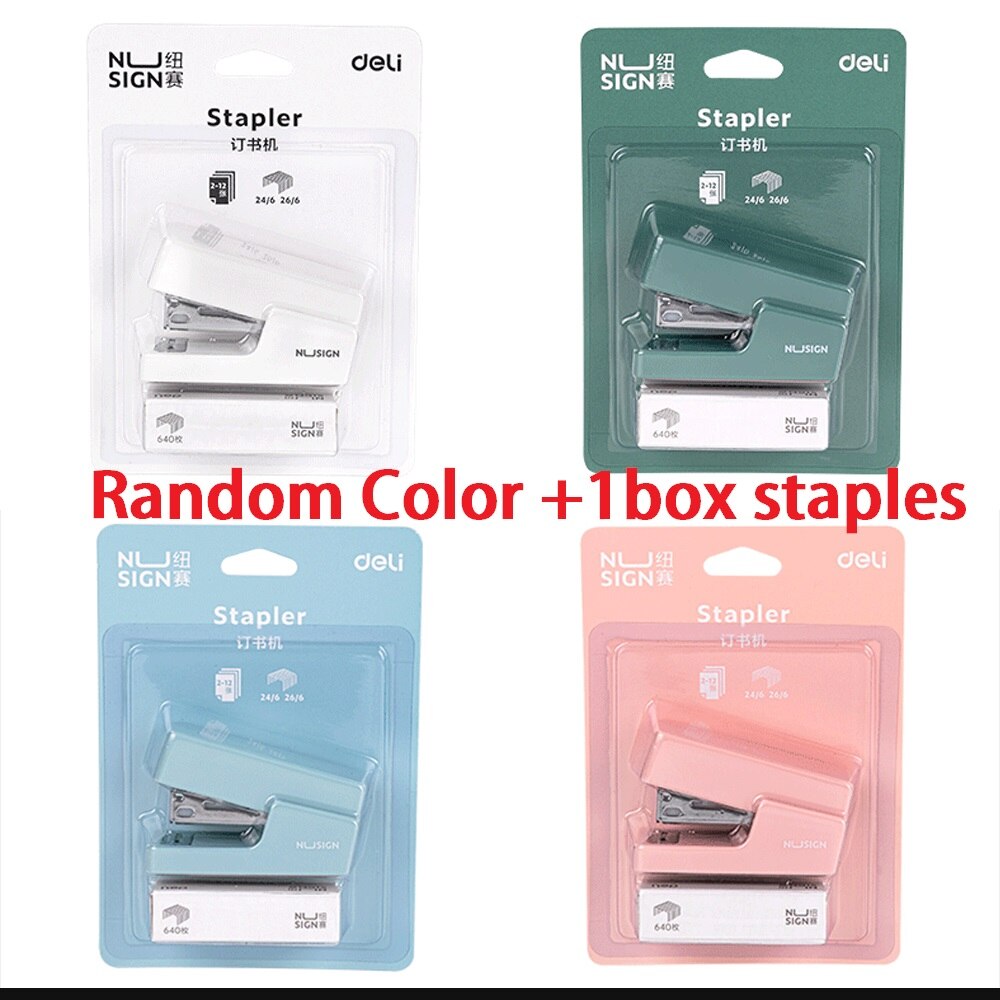 Nusign Colorful Stapler Book Paper Stapling Staple... – Grandado